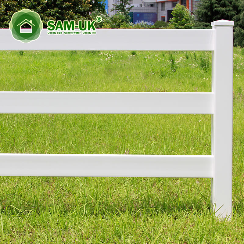 2x6 3 rail vinyl horse fencing pastures from China manufacturer - SAM-UK