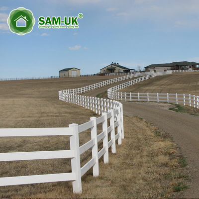 2x6 3 rail vinyl horse fencing pastures from China manufacturer - SAM-UK
