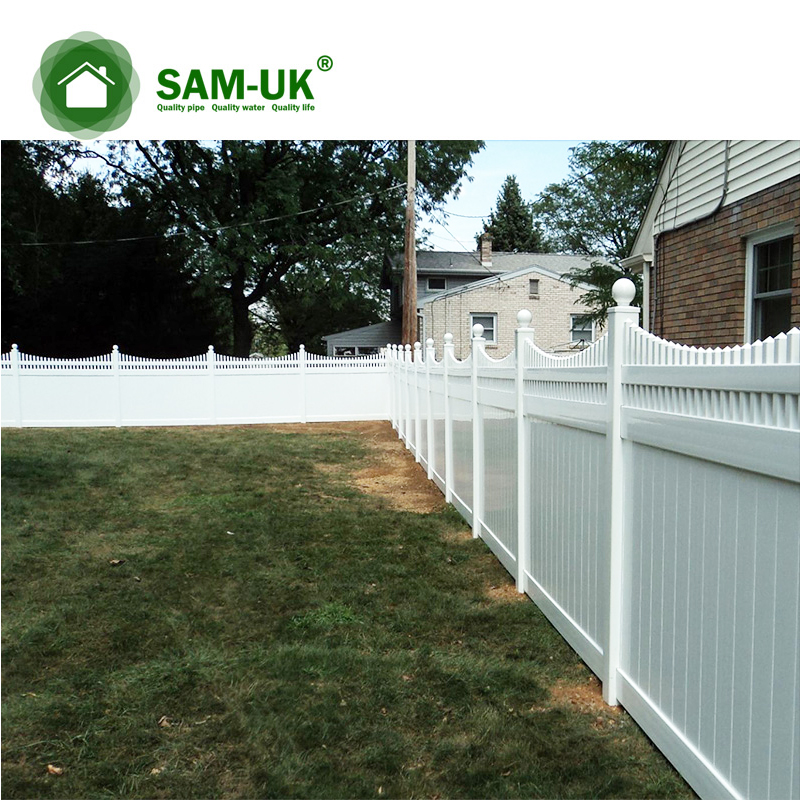popular white vinyl portable privacy picket fence